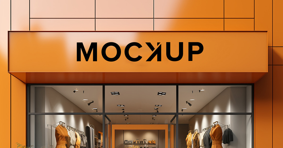 Clothing storefront logo mockup #413202 - TemplateMonster