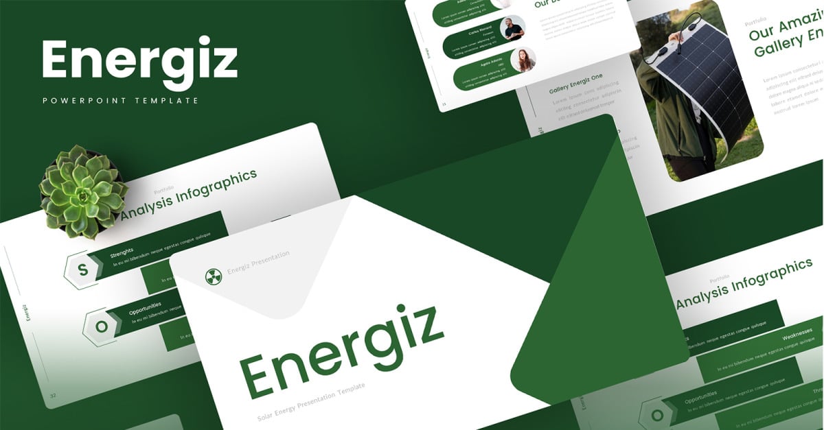 Energiz – Plantilla de PowerPoint sobre energía solar