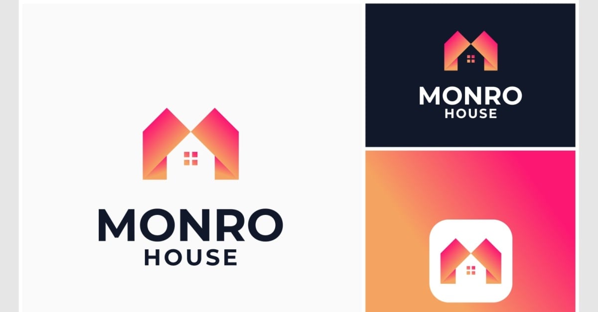 Lettre M Maison Logo Coloré #413302 - TemplateMonster