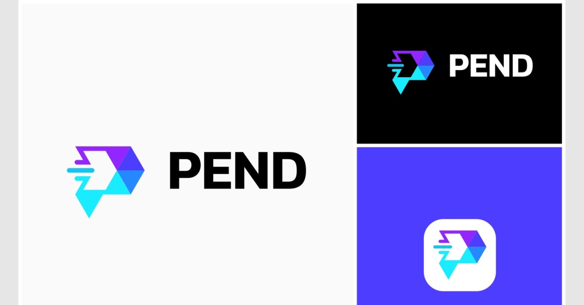 P harfi teslimat oku Modern Logo #413329 - TemplateMonster