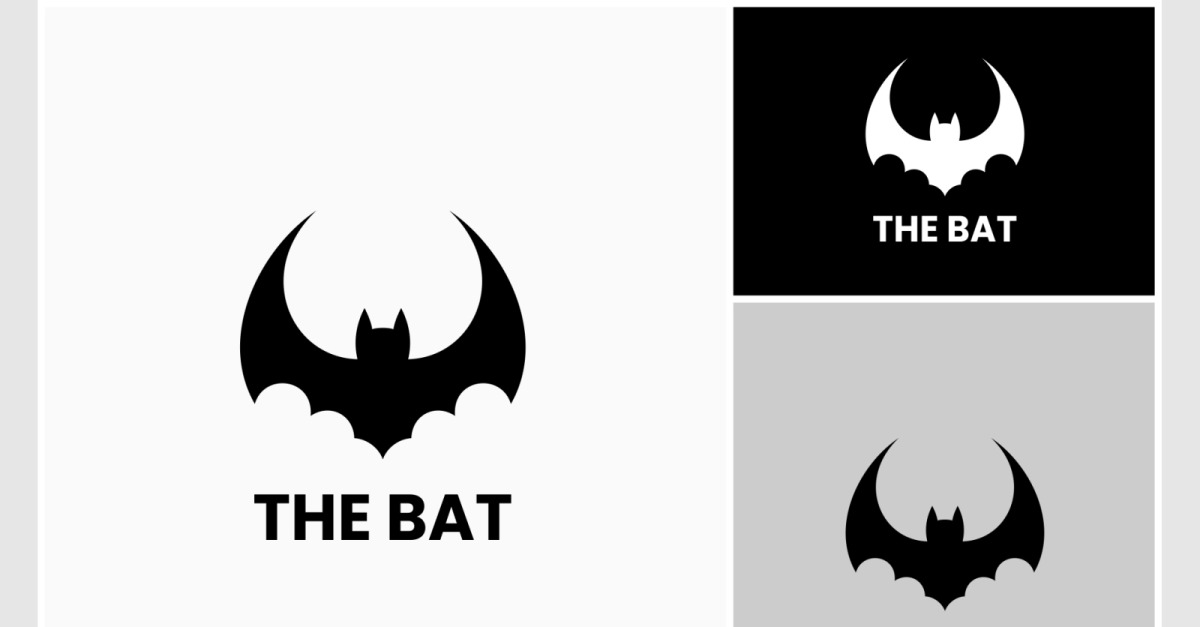 Yarasa Siluet Modern Basit Logo #413502 - TemplateMonster