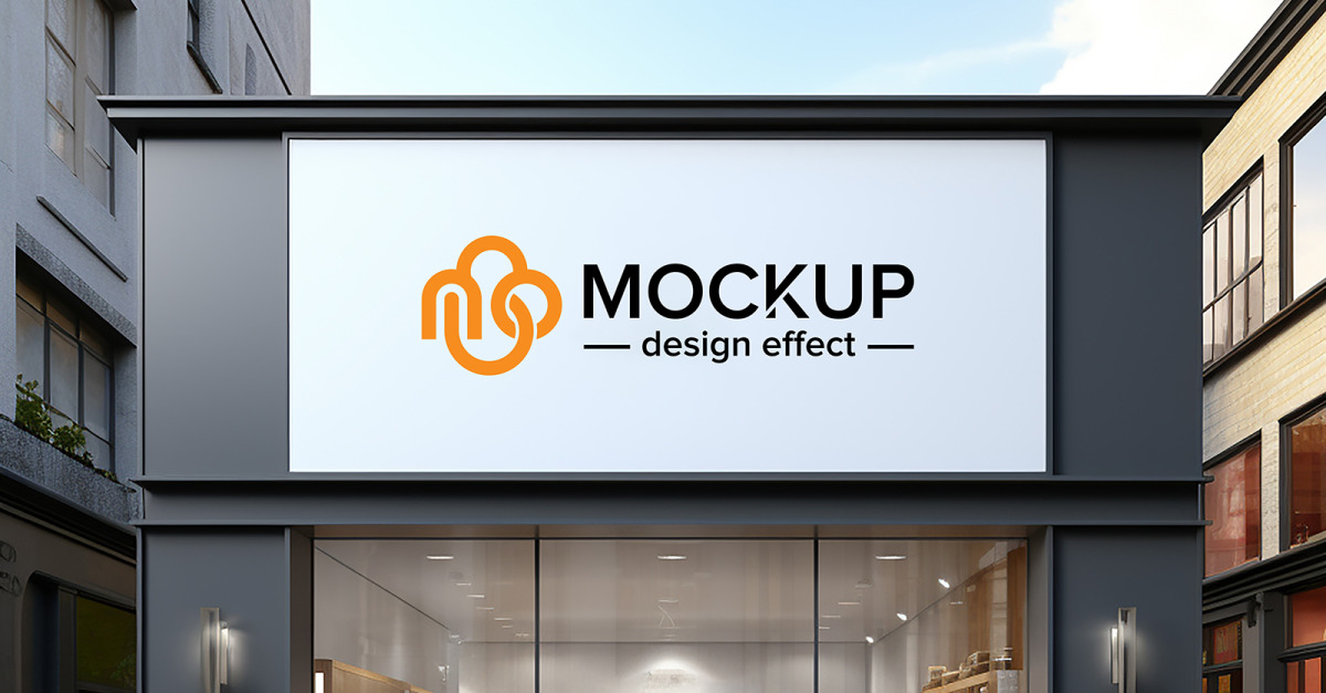 Front store name mockup banner mockup psd - TemplateMonster