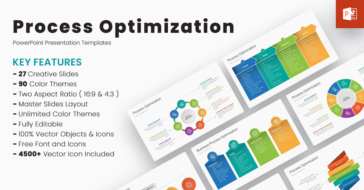 Plantillas de PowerPoint para optimización de procesos