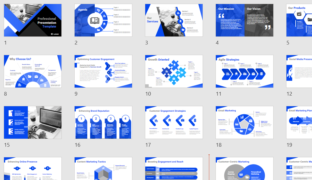 Professional Business and Marketing Slide Template