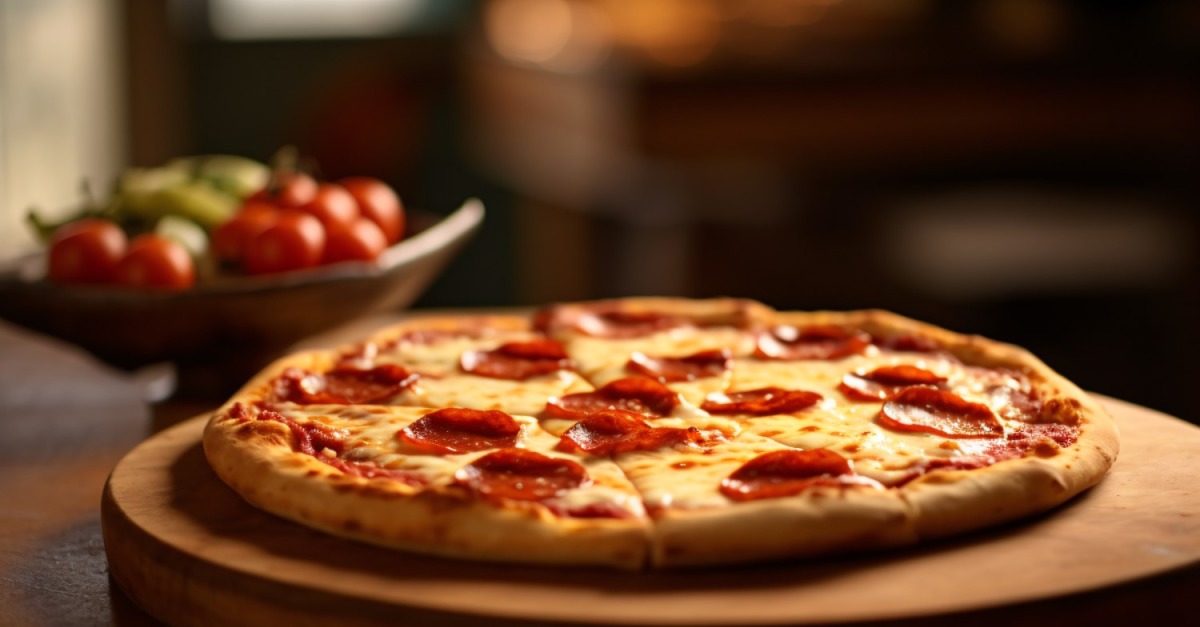 Concepto Pizzerías Con Delicioso Sabor Pizza De Pepperoni 104