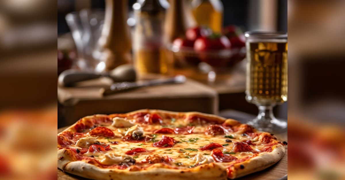 Concepto Pizzerías Con Delicioso Sabor Pizza De Pepperoni 12