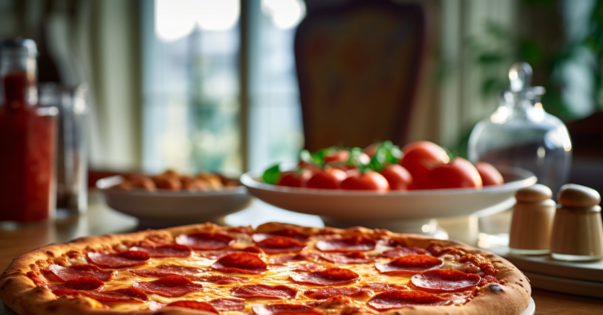 Concepto Pizzerías Con Delicioso Sabor Pizza De Pepperoni 55