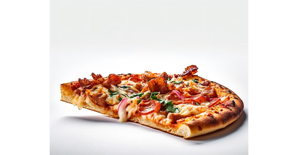 Pizza demi-viande sur fond blanc 72 #414004 - TemplateMonster