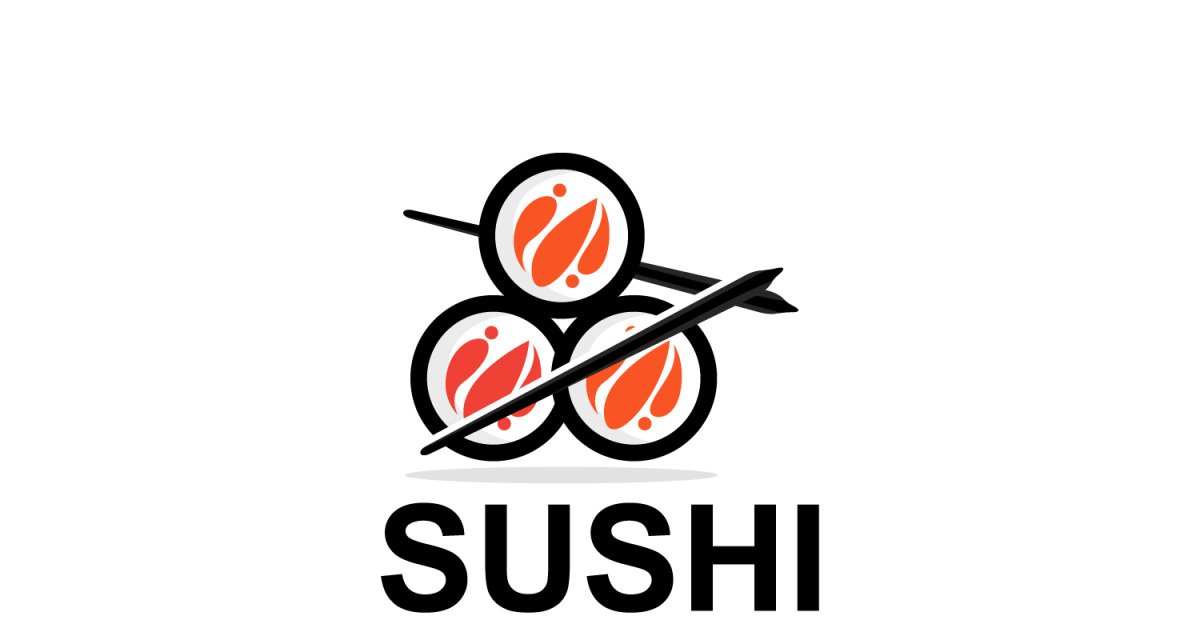 Sushi logo design simple sushi japonaisV25 - TemplateMonster