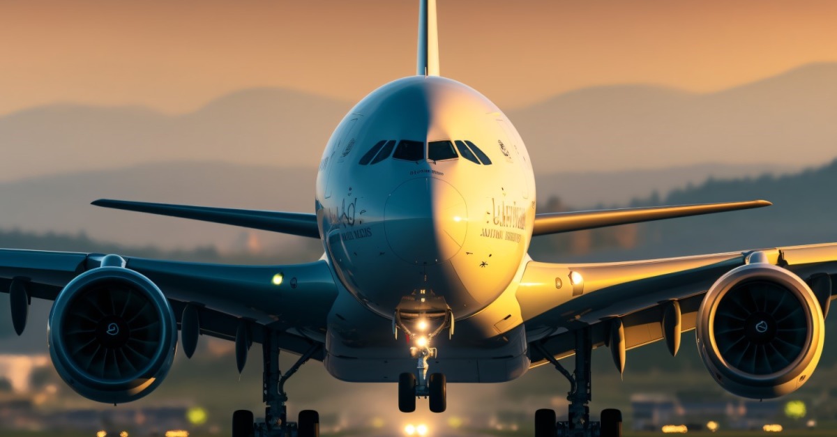 Commercial Airbus Charter Airline front view Photography 154