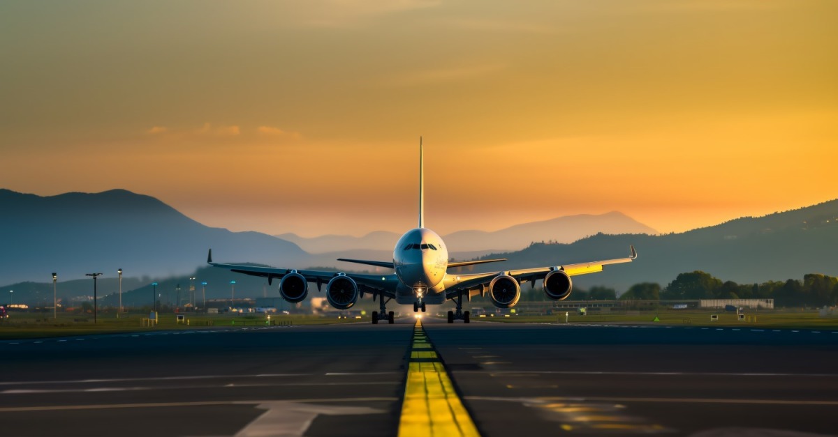 Commercial Airbus Charter Airline front view Photography