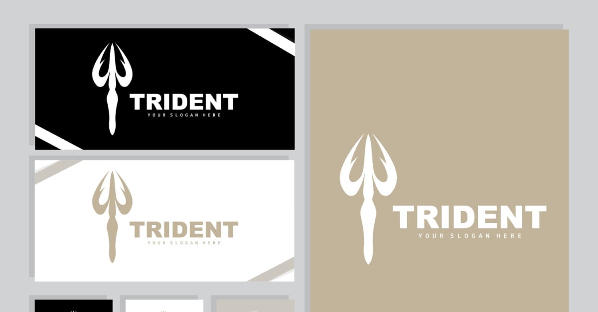 Netuno Poseidon Tridente Logo Lança SimpleV10