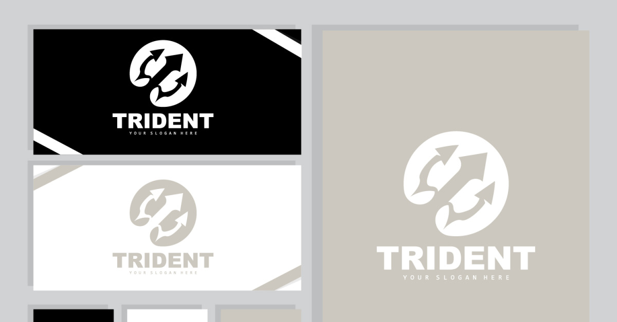 Netuno Poseidon Tridente Logo Lança SimpleV11