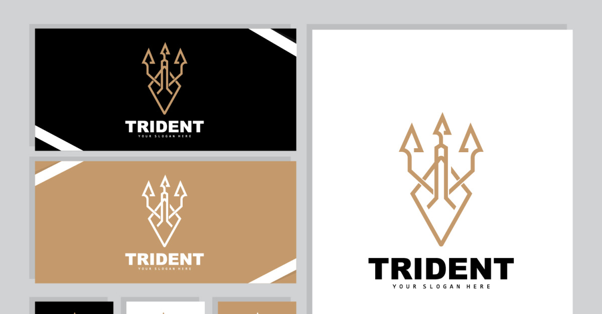 Netuno Poseidon Tridente Logo Lança SimpleV13