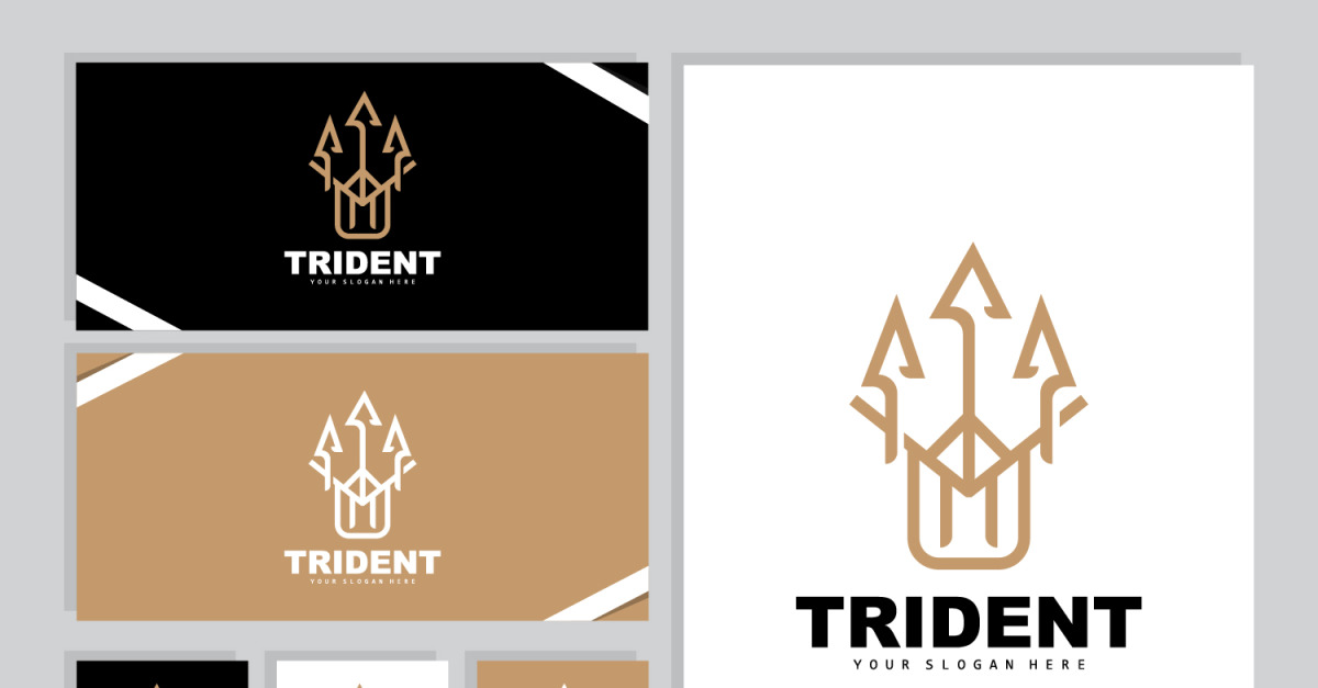 Netuno Poseidon Tridente Logo Lança SimpleV1