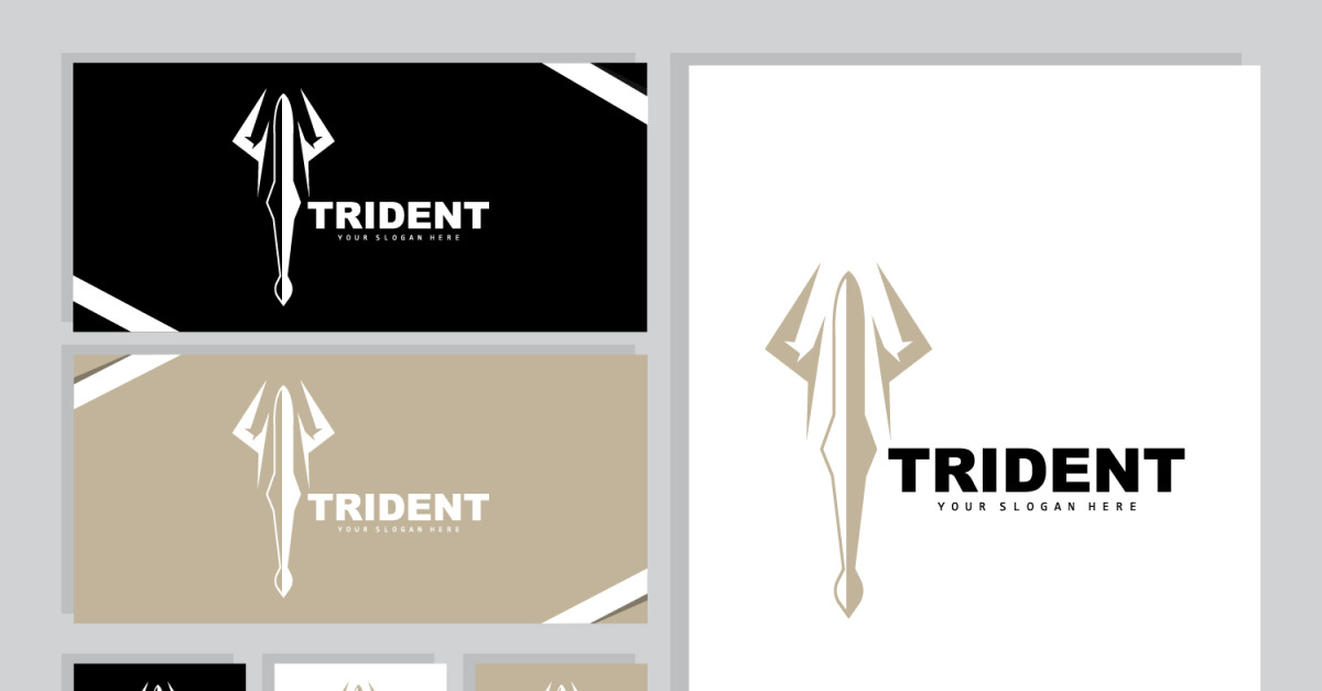 Netuno Poseidon Tridente Logo Lança SimpleV6