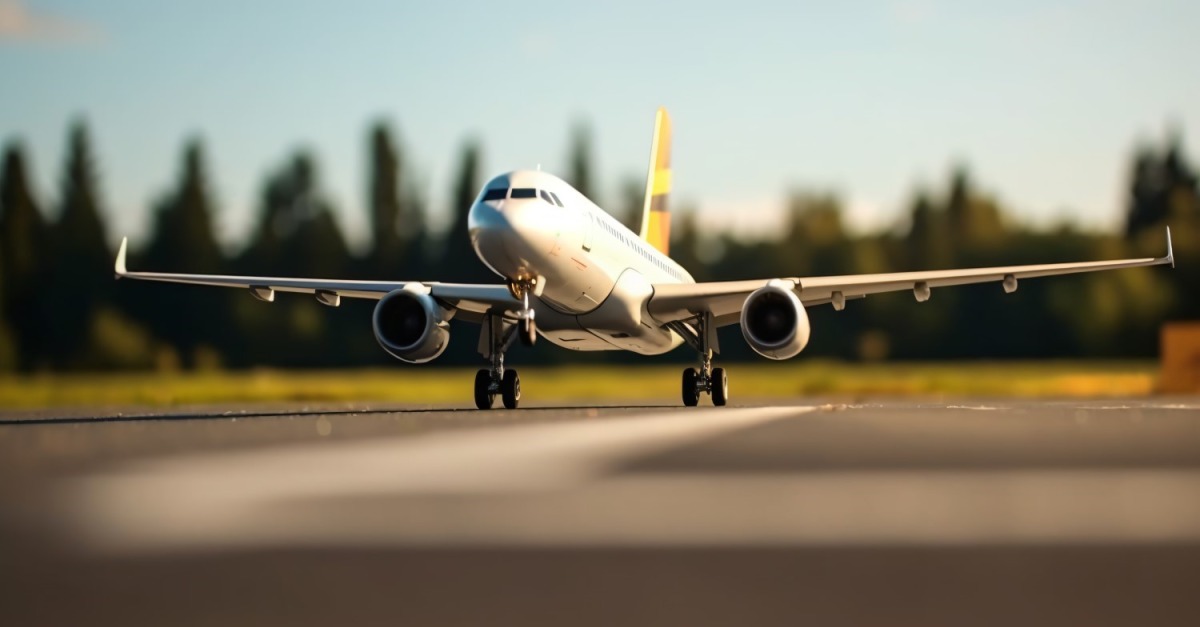 Vue latérale de la compagnie aérienne commerciale Airbus Charter ...