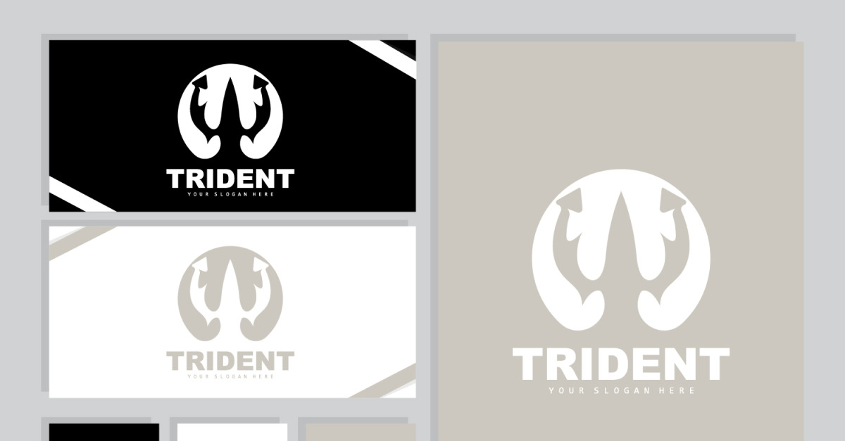 Netuno Poseidon Tridente Logo Lança SimpleV21