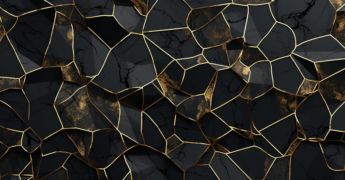 Abstract black and gold stone wall_black and gold stone_black and gold ...