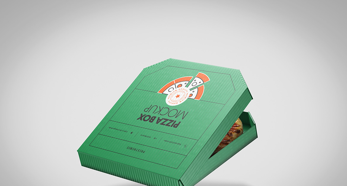 Pizza Box PSD Mockup Vol 11 #414738 - TemplateMonster