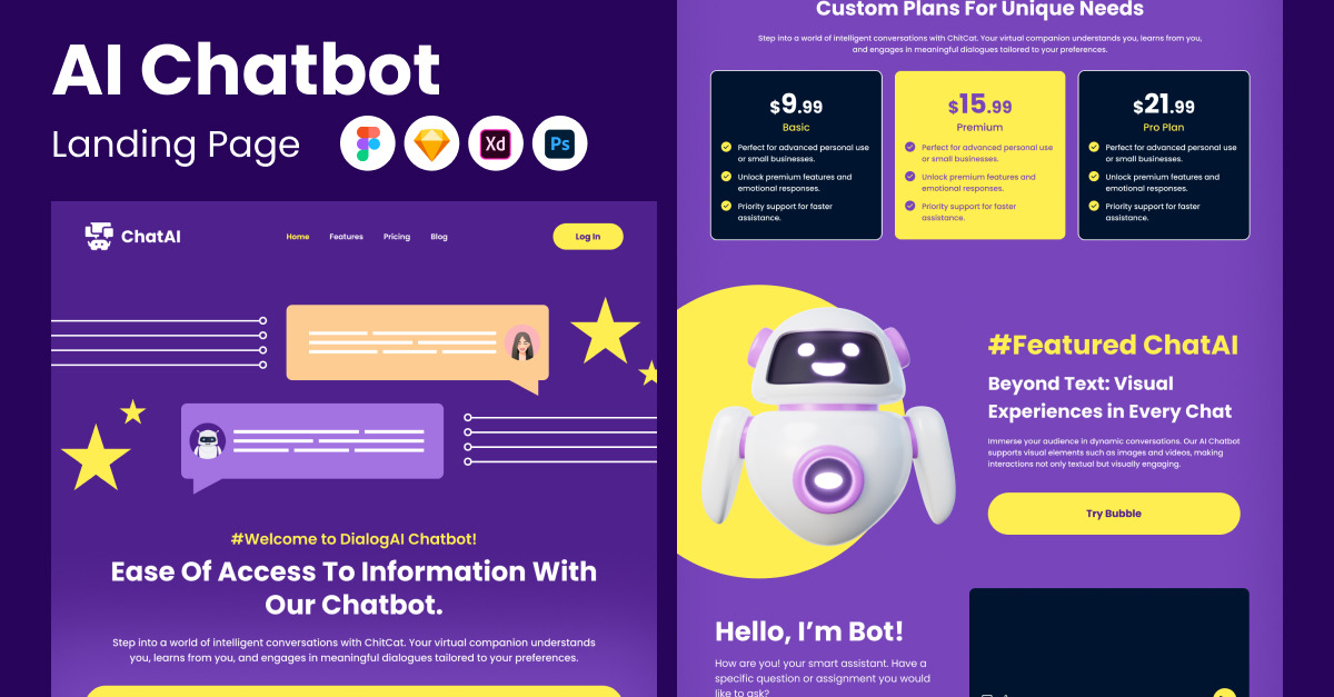 Logic - AI Chatbot Landing Page V2 #415114 - TemplateMonster