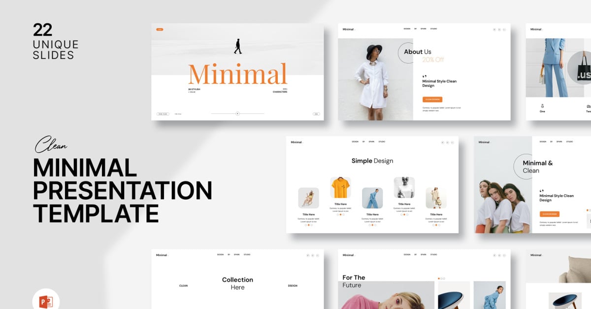 Minimal PowerPoint Şablon Tasarımı #415105 - TemplateMonster