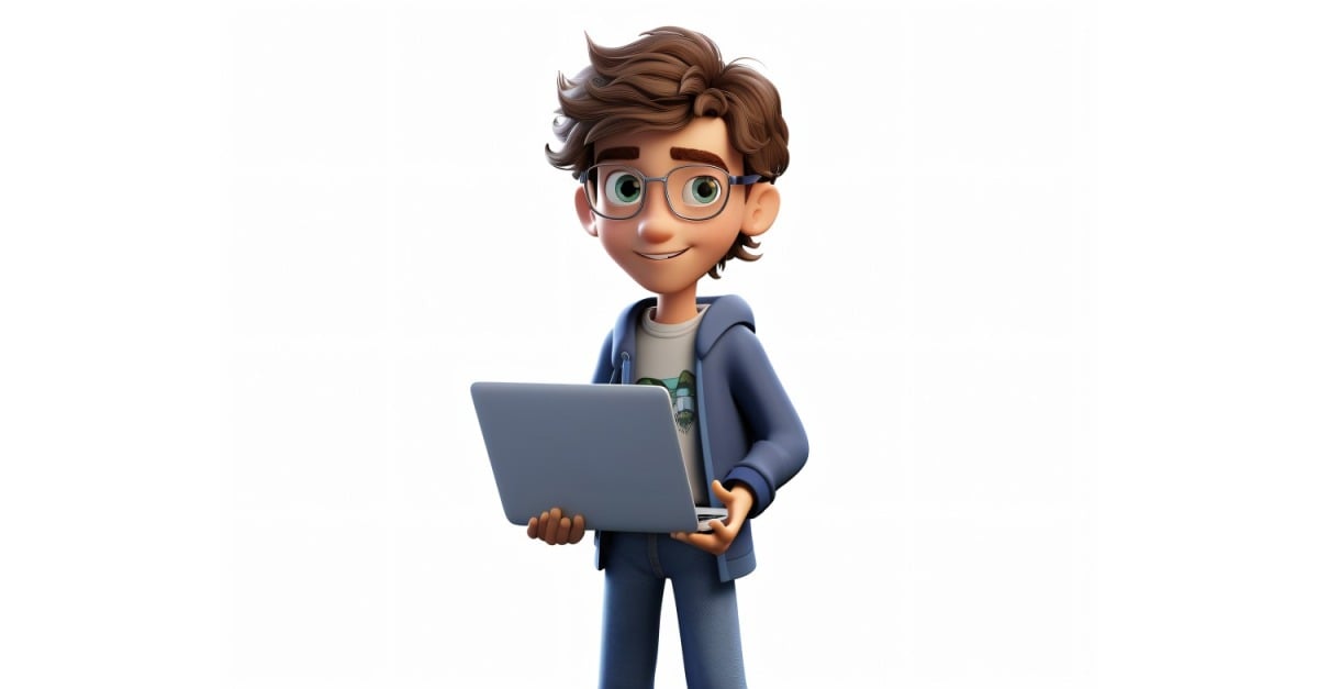 3D Character Boy Software Developer relevant environment 2