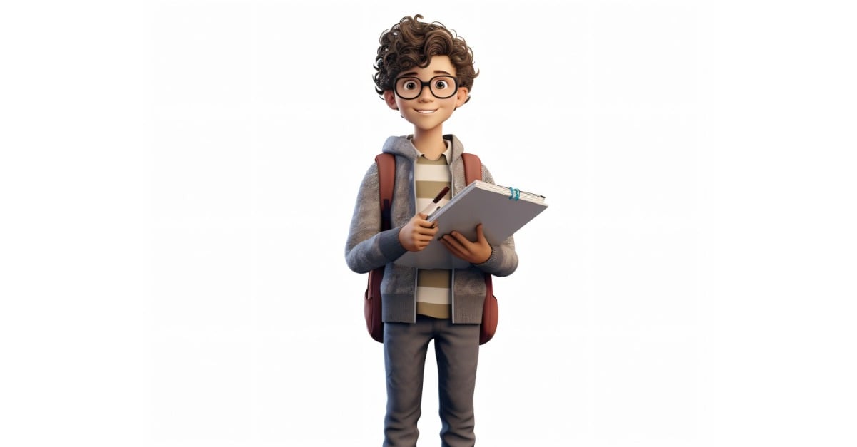 3D Character Boy Graphics Designer with relevant environment 1