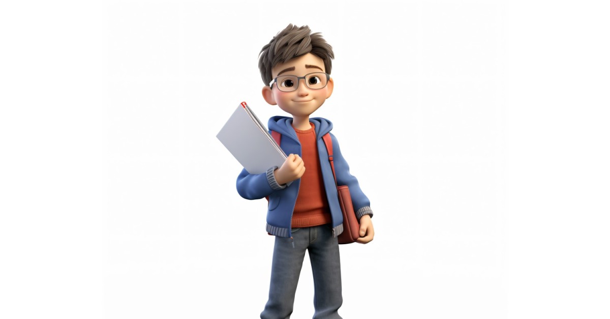 3D Character Boy Graphics Designer with relevant environment 2