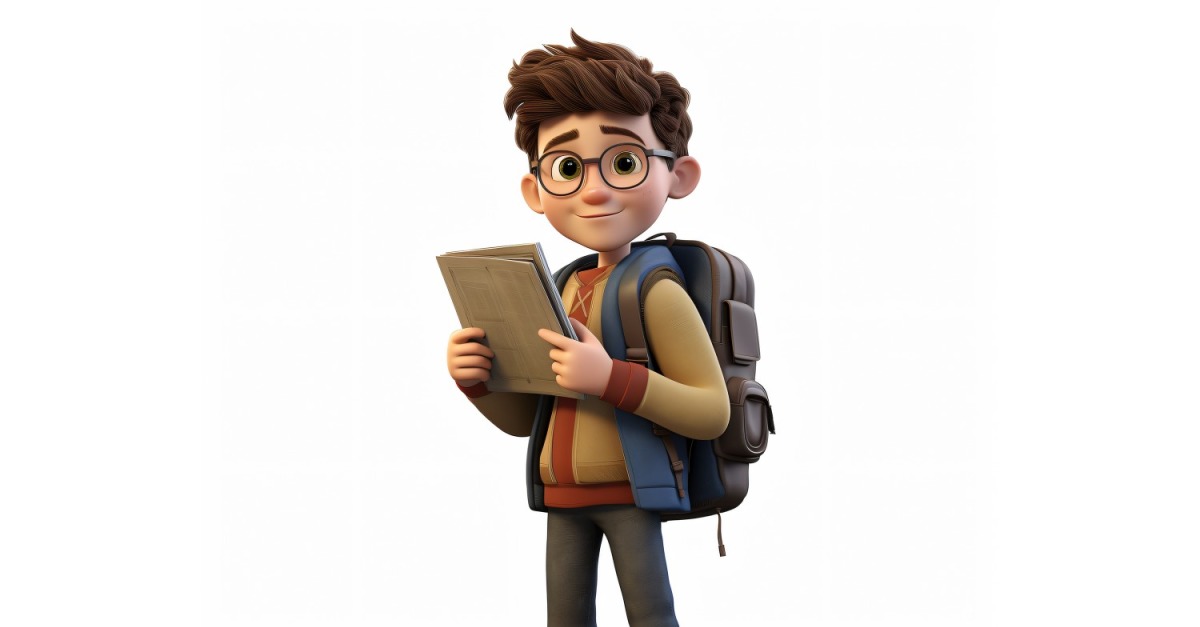 3D pixar Character Child Boy with relevant environment 16