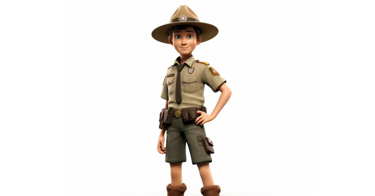 3D pixar Character Child Boy with relevant environment 26