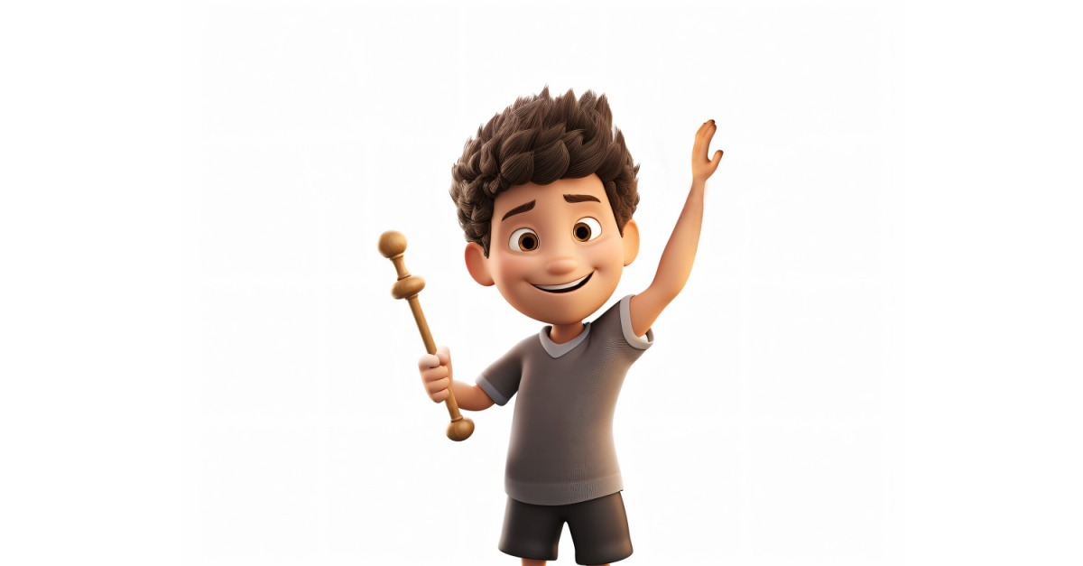 3D pixar Character Child Boy with relevant environment 37