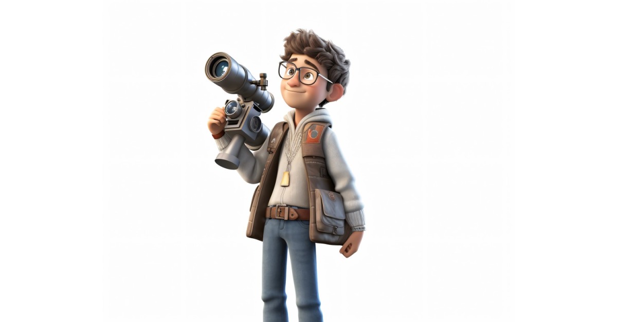 3D pixar Character Child Boy with relevant environment 46