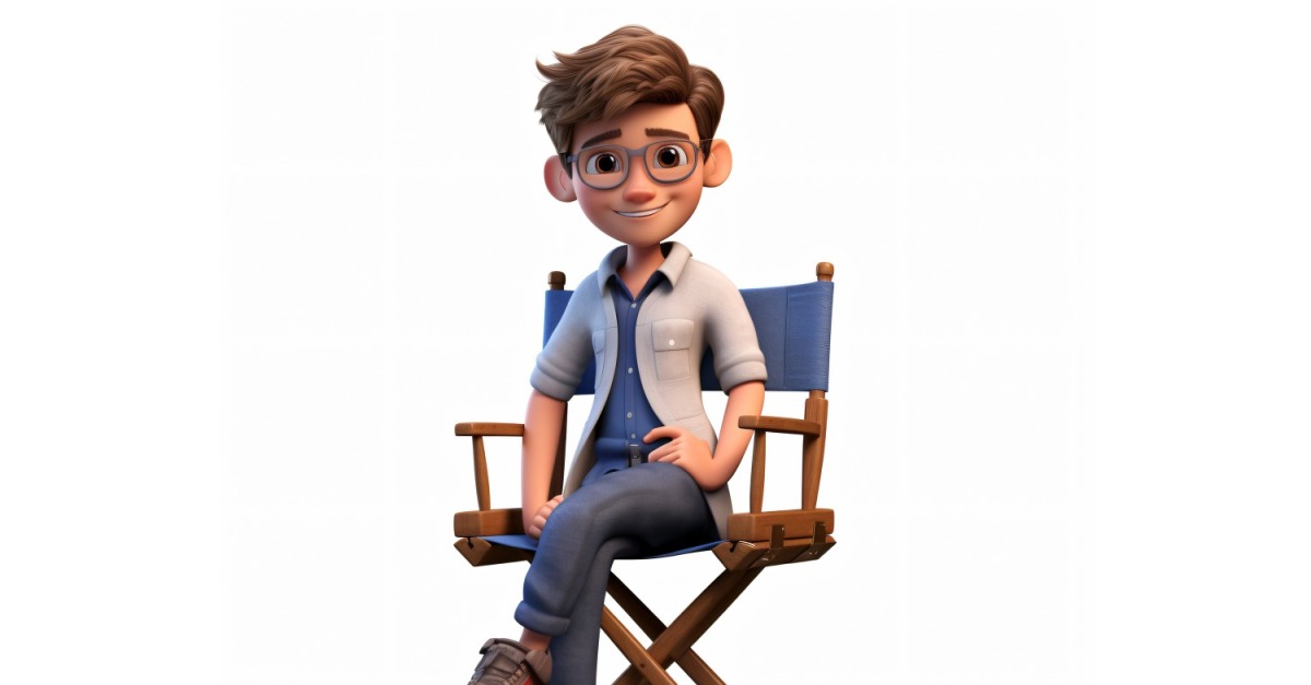 3D pixar Character Child Boy with relevant environment 111.