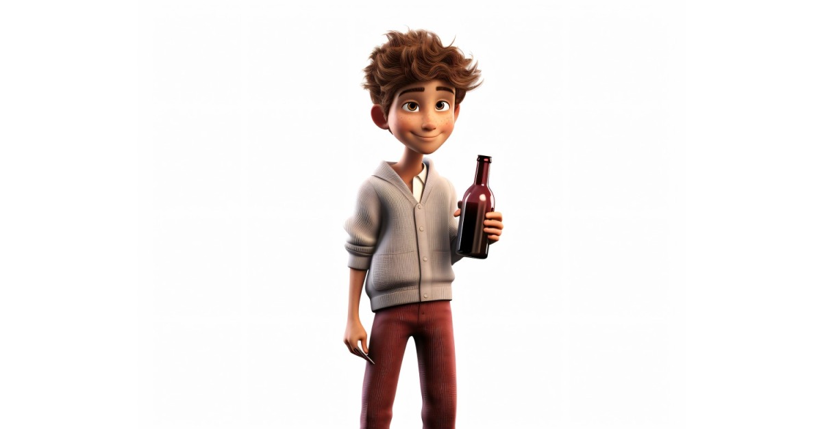 3D pixar Character Child Boy with relevant environment 61
