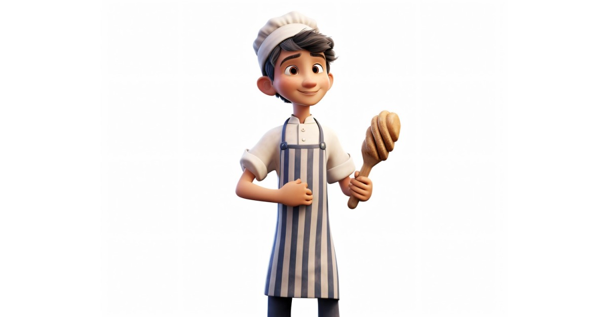 3D pixar Character Child Boy with relevant environment 67
