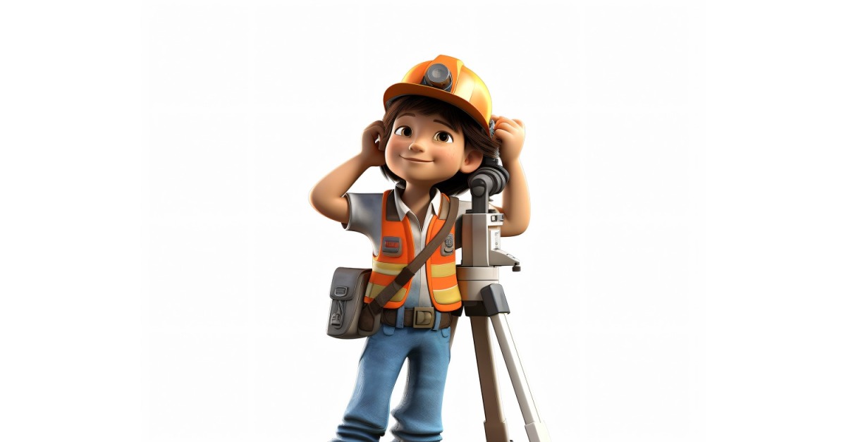 3D pixar Character Child Boy with relevant environment 80