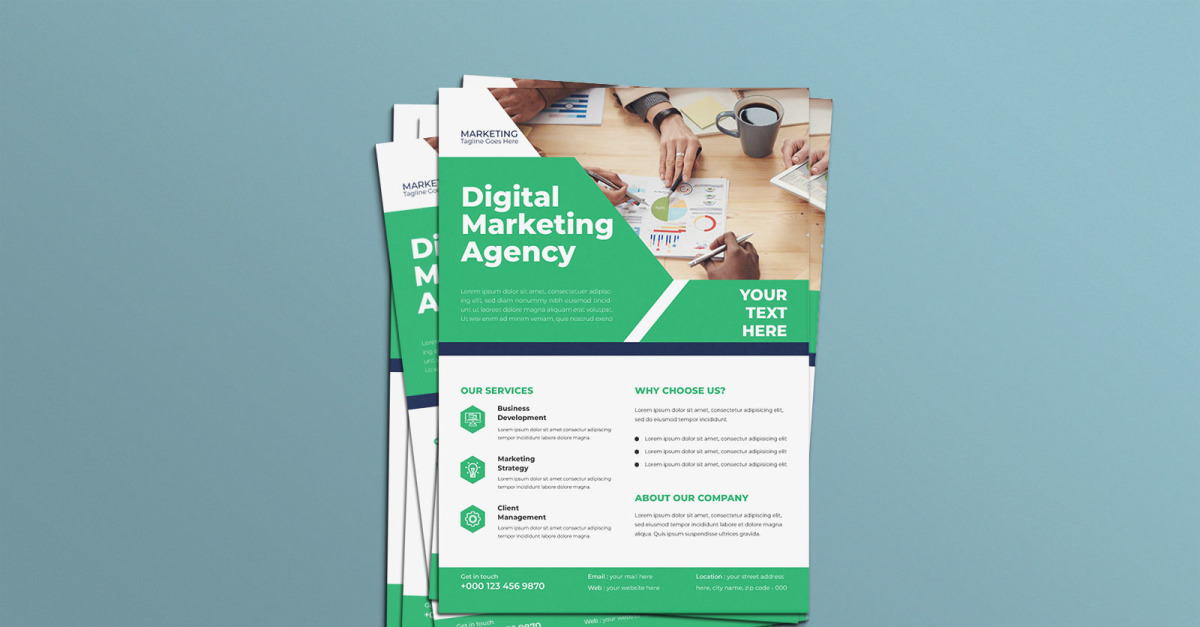 Leading Your Digital Revolution Marketing Flyer Design