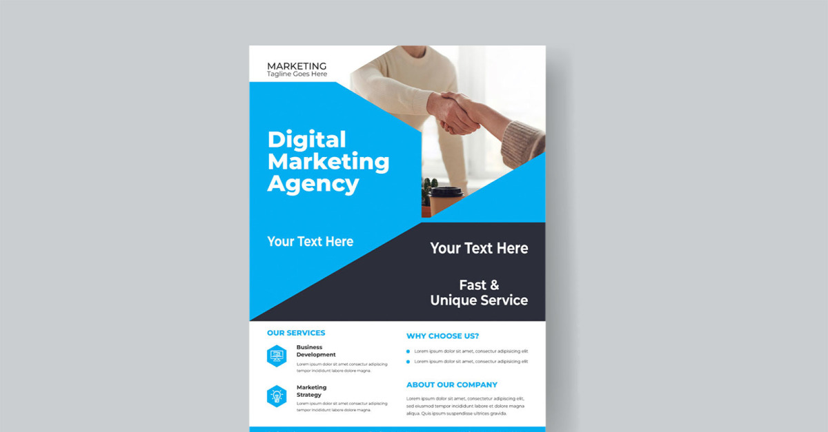 Bold Marketing Campaign Marketing Flyer - TemplateMonster