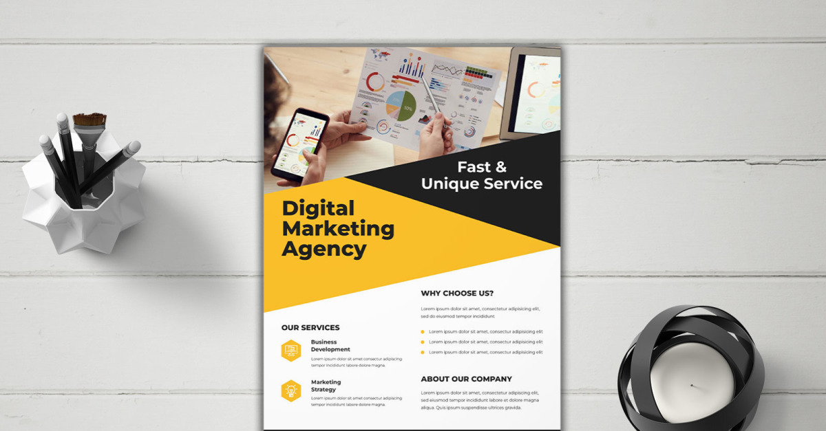 Digital Marketing Agency Leading Your Digital Revolution Flyer Design