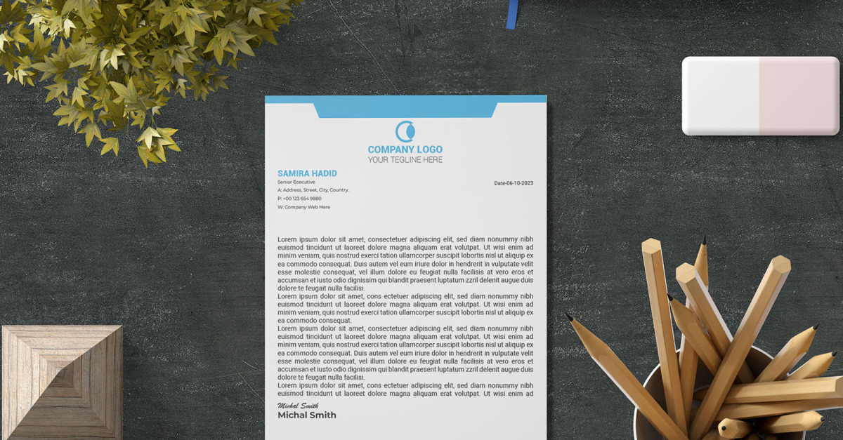 Papel timbrado moderno, papel timbrado profissional, design minimalista ...