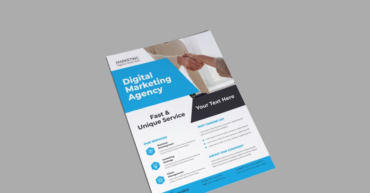Digital Marketing Agency Business Communication Skills Training Flyer