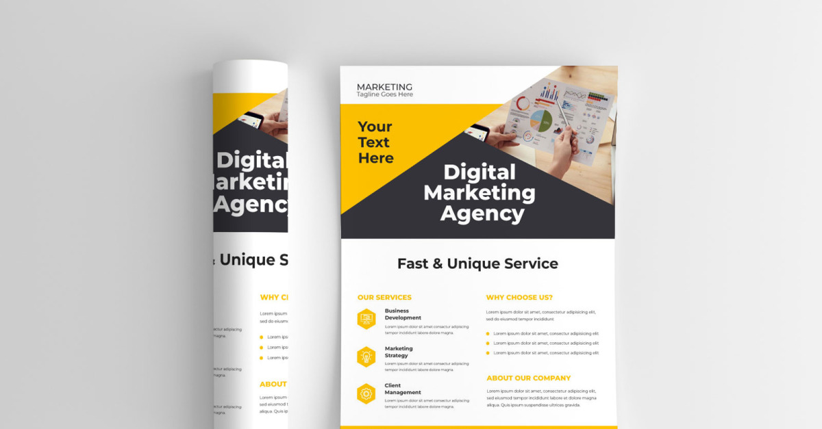Modern Creative Marketing Flyer Template Design