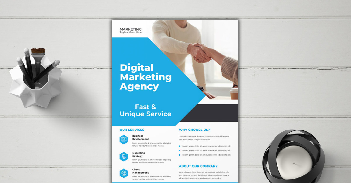 Modern Business Leadership Seminar Marketing Flyer