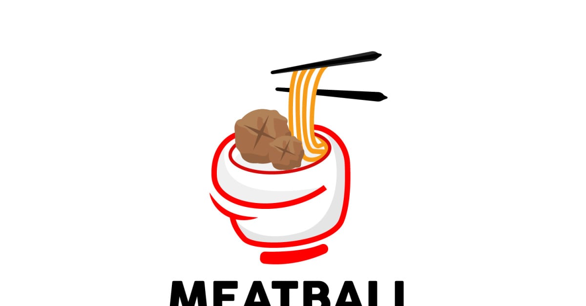 Meatball Logo Vector Fast Food TemplateV2 - TemplateMonster