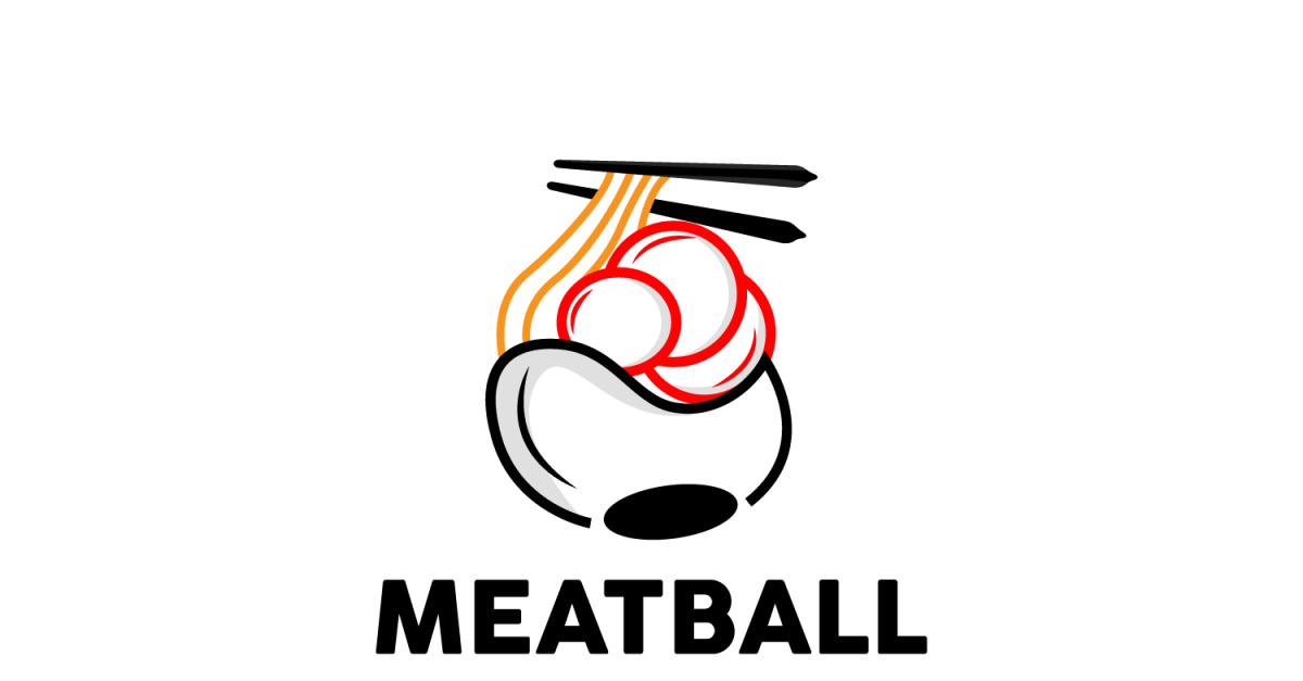 Meatball Logo Vector Fast Food TemplateV3 - TemplateMonster