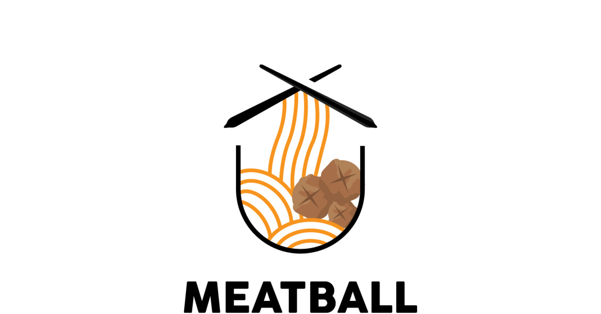 Meatball Logo Vector Fast Food TemplateV6 - TemplateMonster