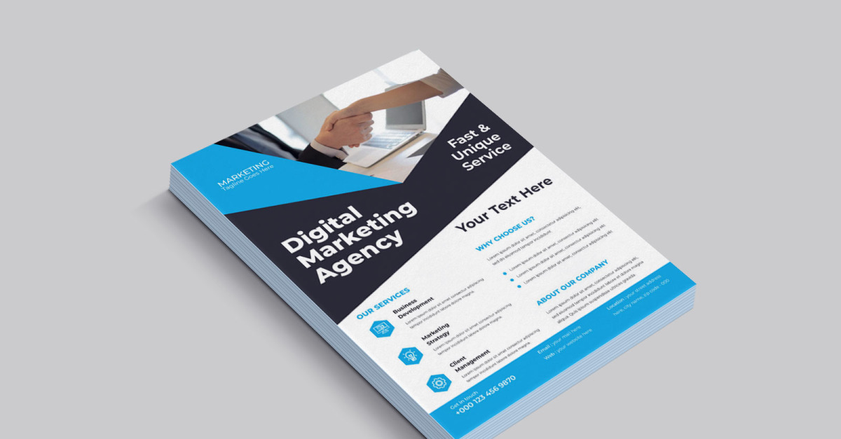 Modern Digital Marketing Agency Business Risk Management Seminar Flyer