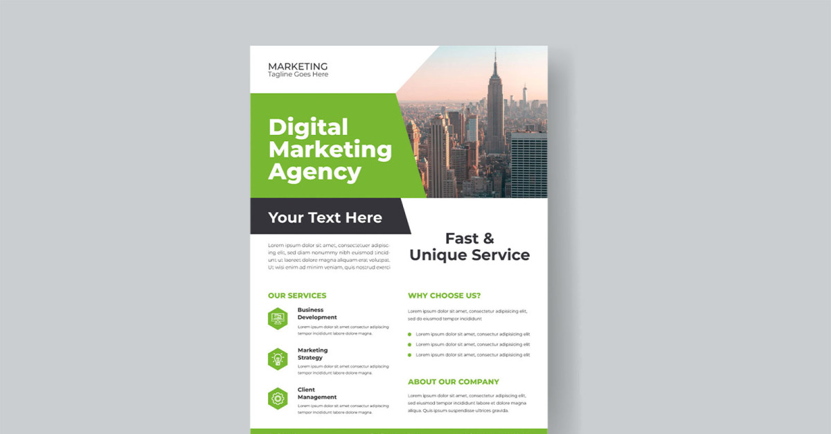 Modern Digital Marketing Agency Corporate Social Responsibility Flyer