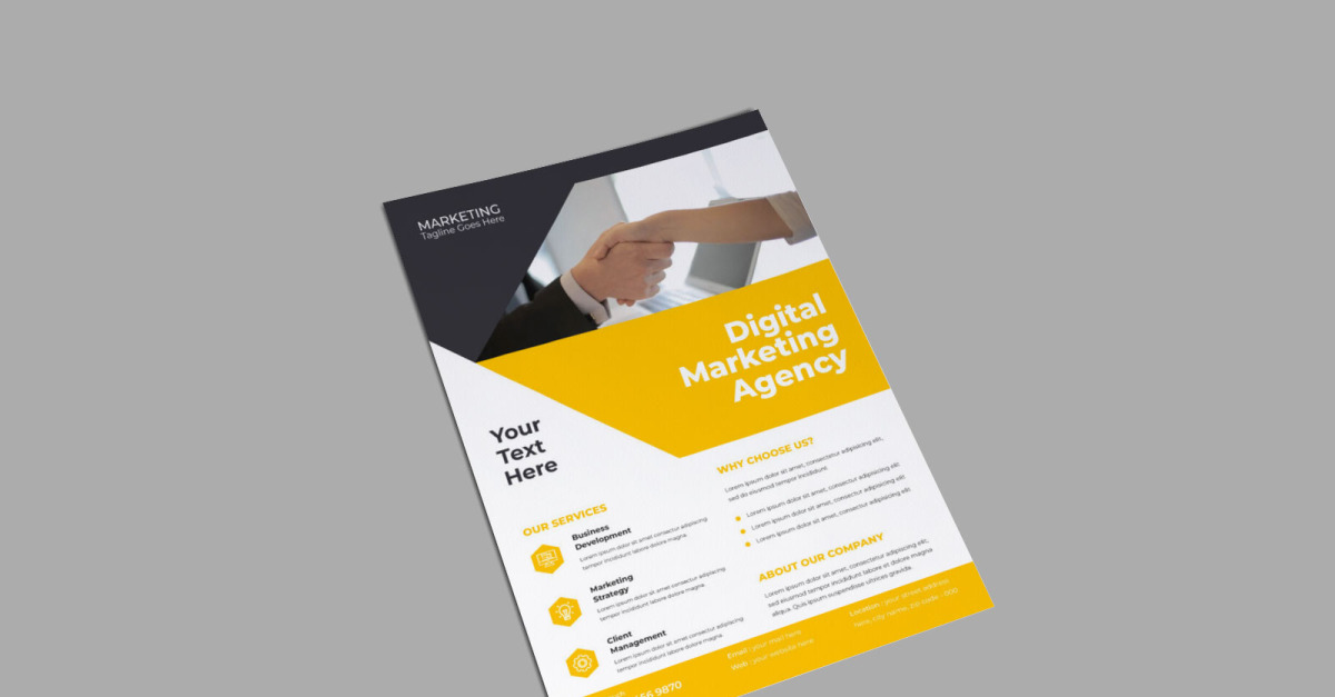 Modern Digital Marketing Agency Professional Resume Writing Services Flyer